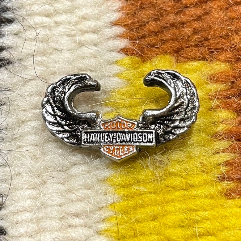 Micro Harley Shield with Wings Vintage 1980 Lapel Pin
