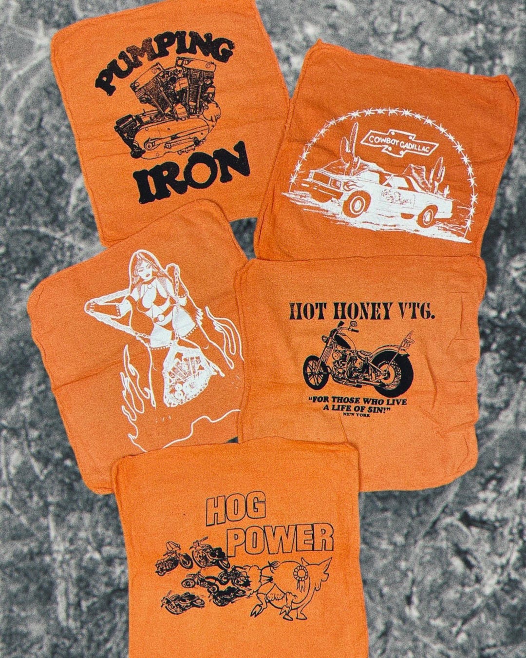 Shop Rags Pack of 5 With Vintage Inspired Graphics - Etsy