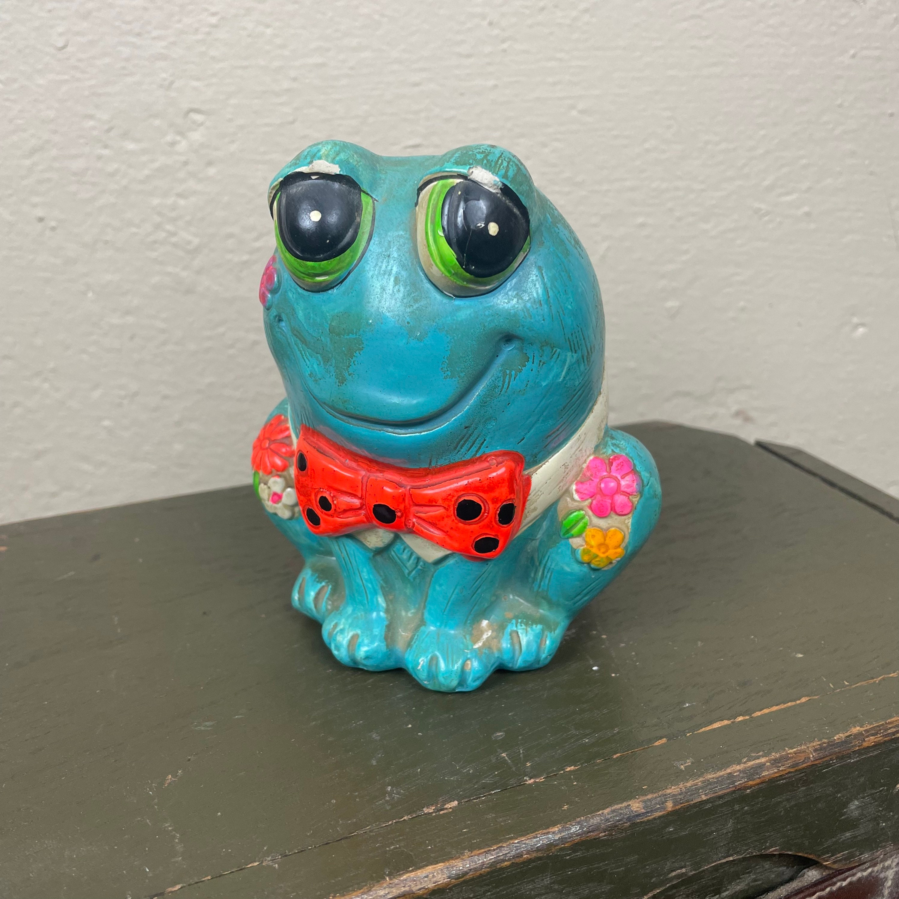 Vintage 1960 Flower Frog Coin Bank