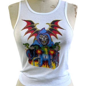 Ribbed Tank With Ghost Rider Vintage Inspired Graphic - Etsy