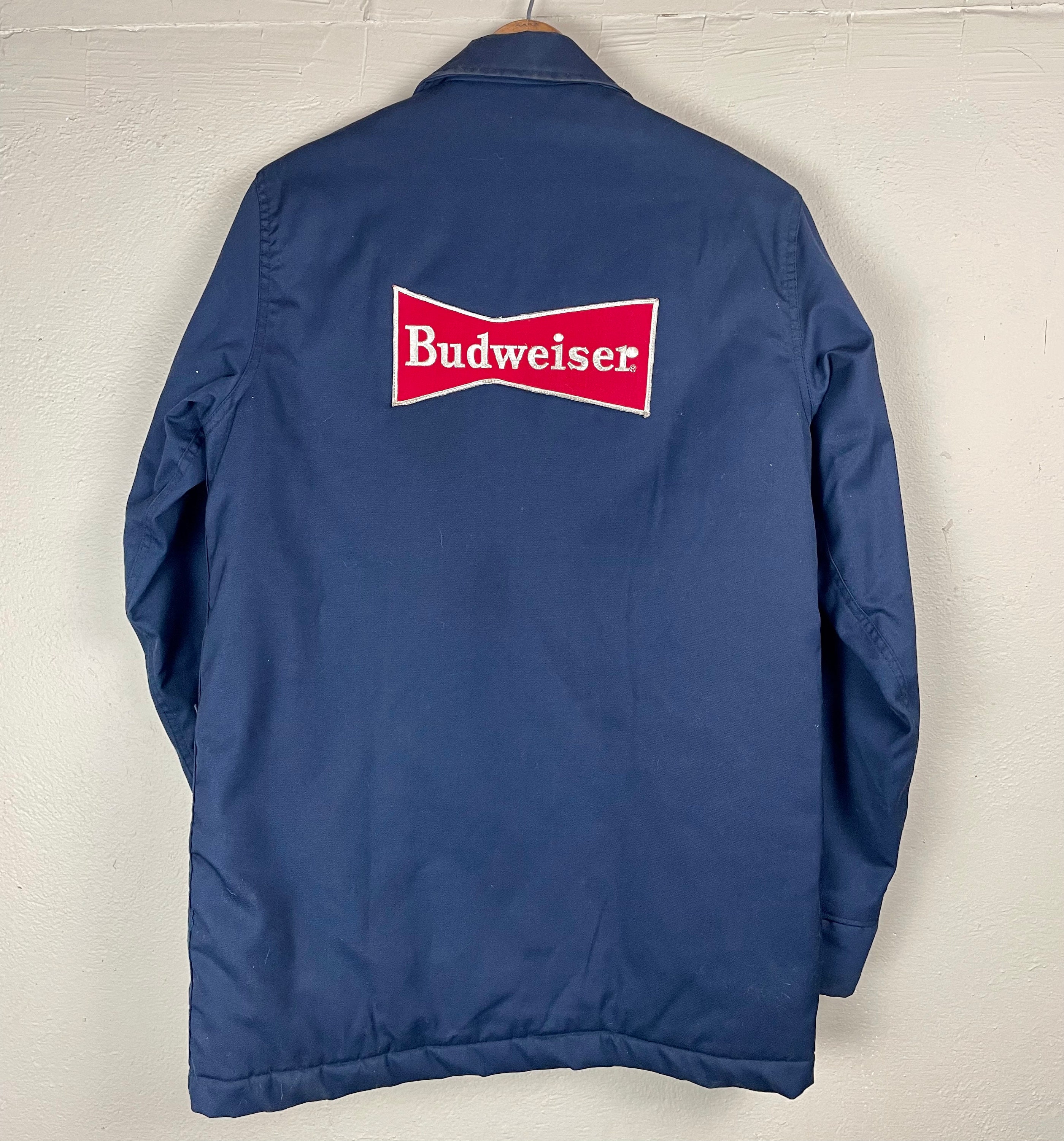 Vintage 1970 1980 Budweiser Beer Employee Work Jacket