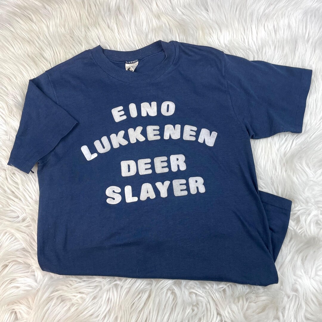 Vintage 1970 1980 Deer Slayer Felt Letters Shirt - Etsy