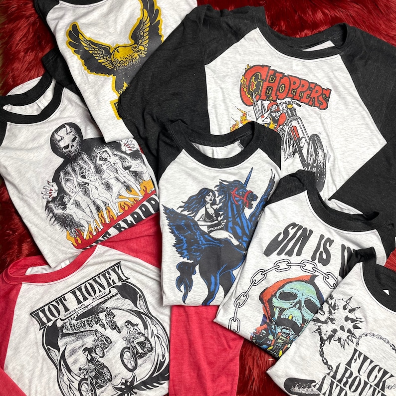 Raglan With Vintage Inspired Graphic - Etsy
