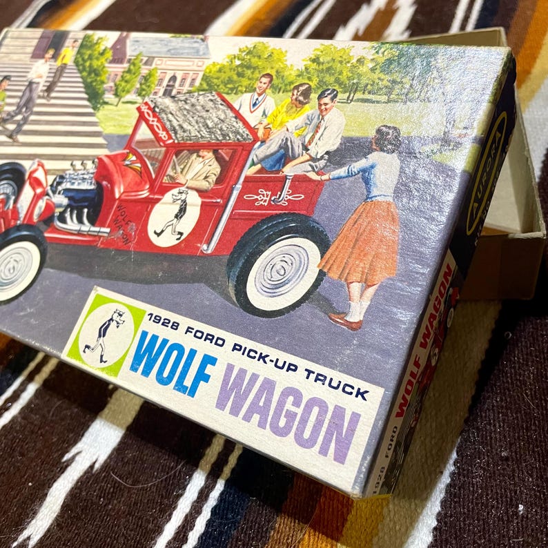 Vintage 1960 Wolf Wagon 1928 Ford Pickup Truck Model Kit BOX ONLY - Etsy