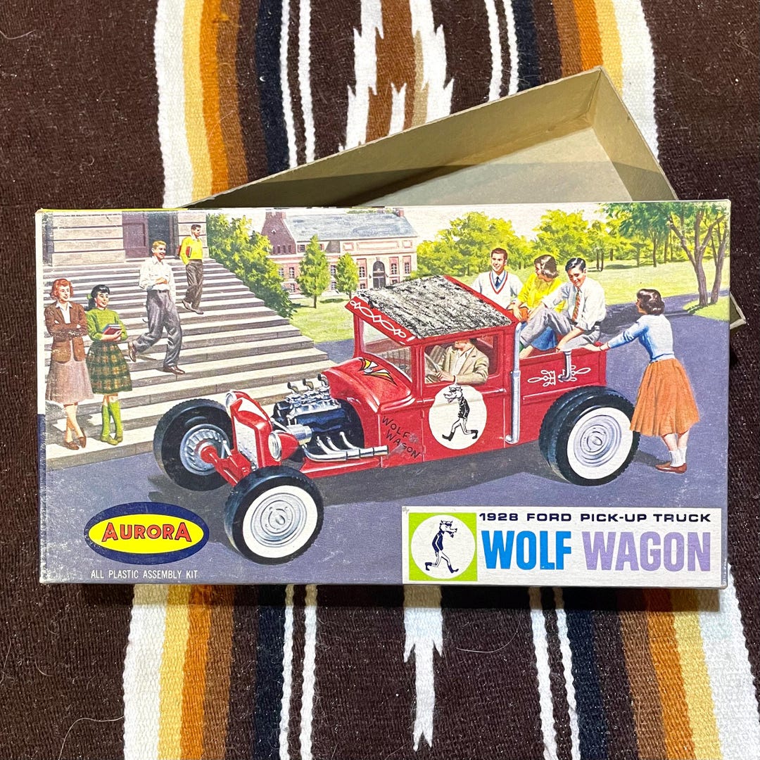 Vintage 1960 Wolf Wagon 1928 Ford Pickup Truck Model Kit BOX ONLY - Etsy