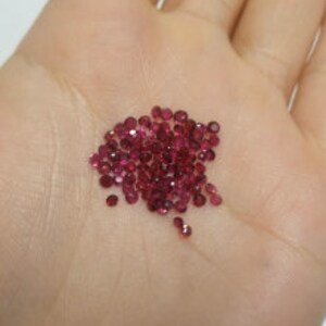 Ruby Round 1.20mm, Faceted Ruby, Ruby Brilliant, Ruby Red, Loose Ruby ...
