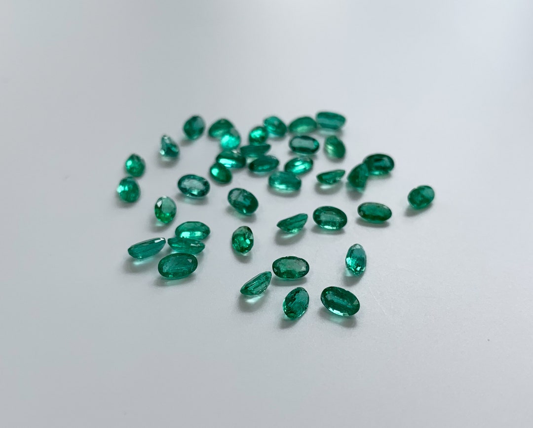 Emerald Oval 0.25 Carat, Zambian Emeralds, Calibrated Emeralds, Natural ...