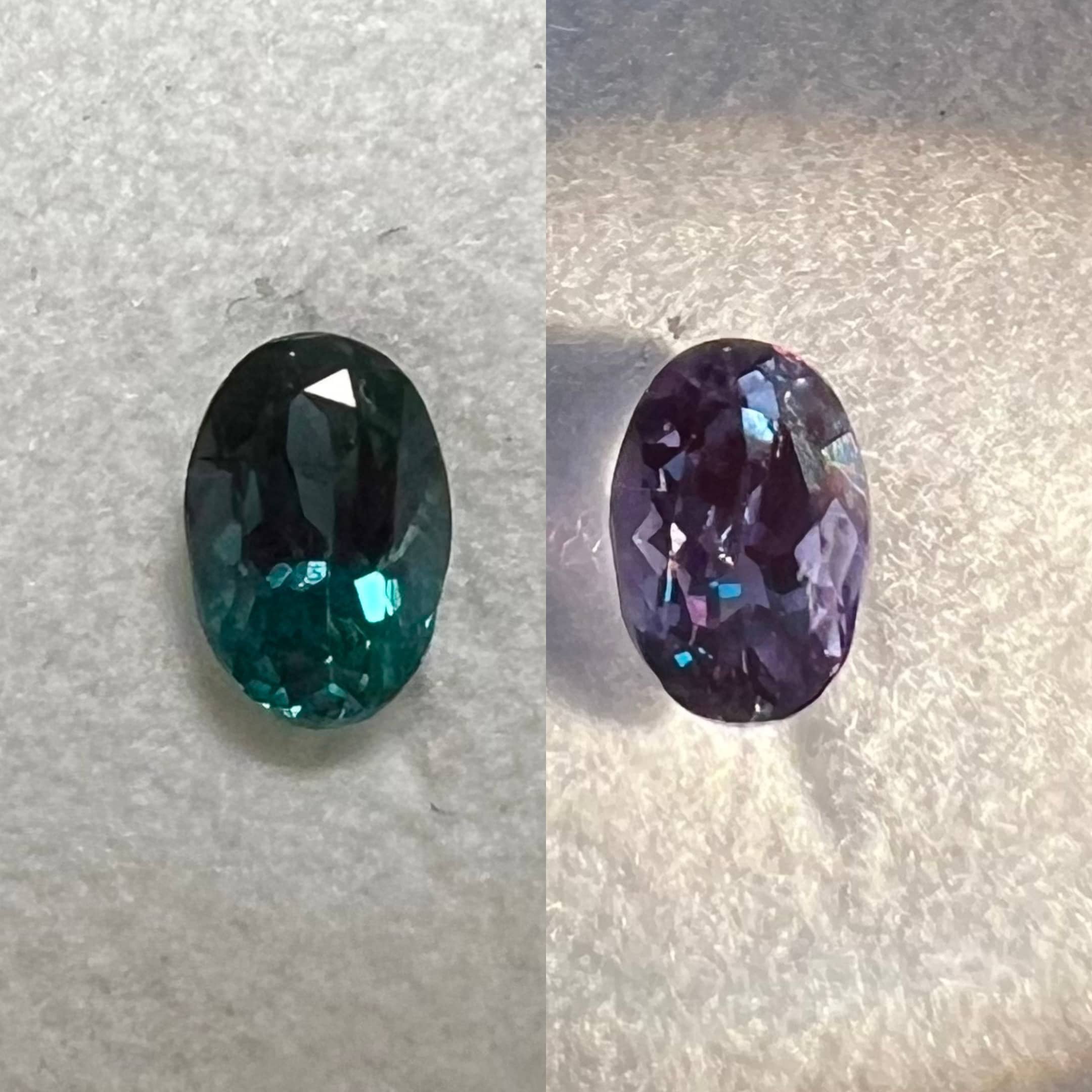 Natural Alexandrite Oval 0.35 Carat Color Changing Alexandrite June ...