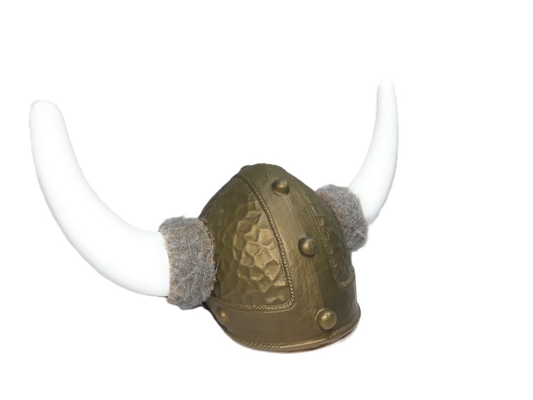 Halloween Costume Cosplay Norwegian Gold Viking Helmet With Horns - Etsy