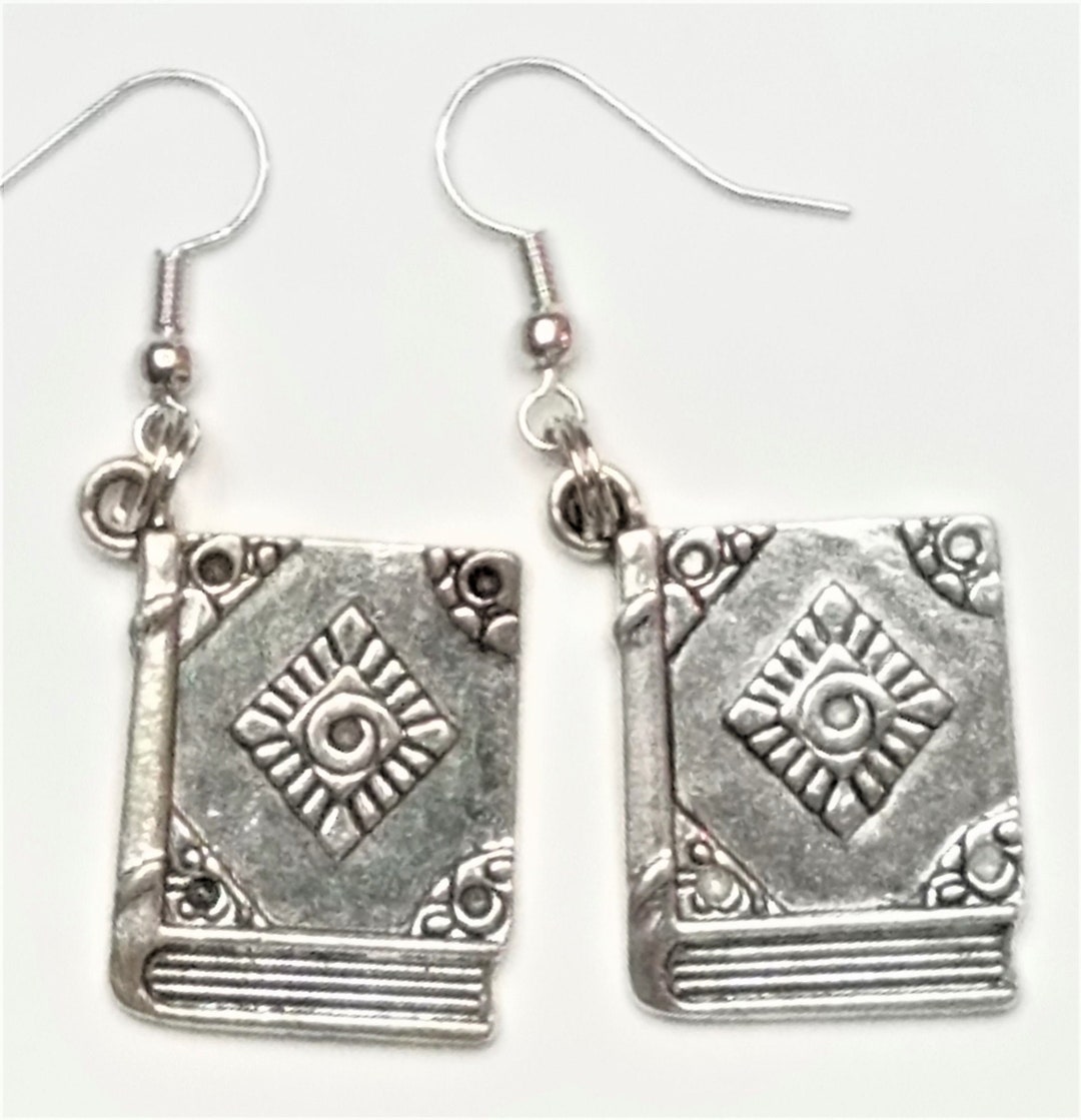 Earrings Witches Spell Book of Shadows Earrings - Etsy
