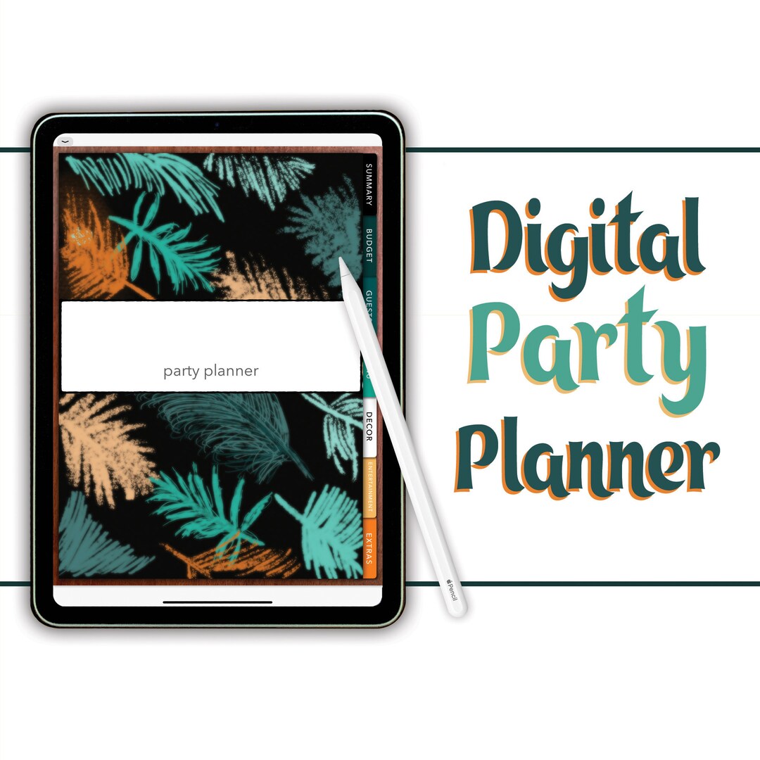 Digital Party Planner Digital Event Planner for Goodnotes, Notability ...