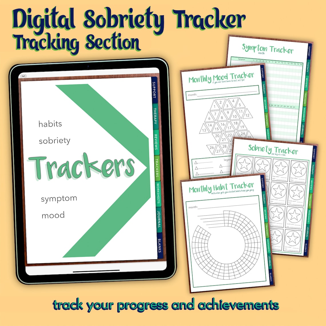 Digital Sobriety Planner Sobriety Tracker for Goodnotes, Notability ...