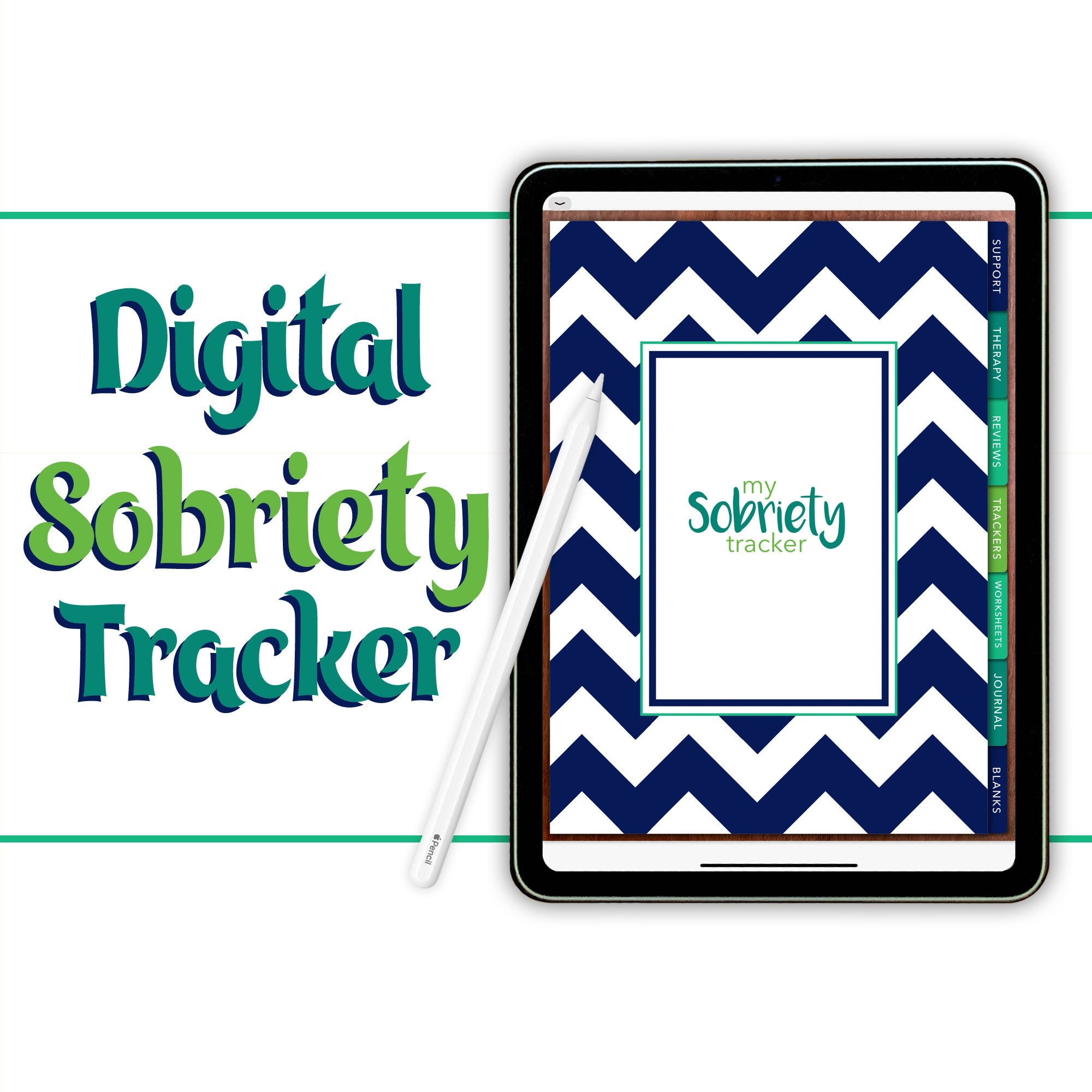 Digital Sobriety Planner Sobriety Tracker for Goodnotes, Notability ...