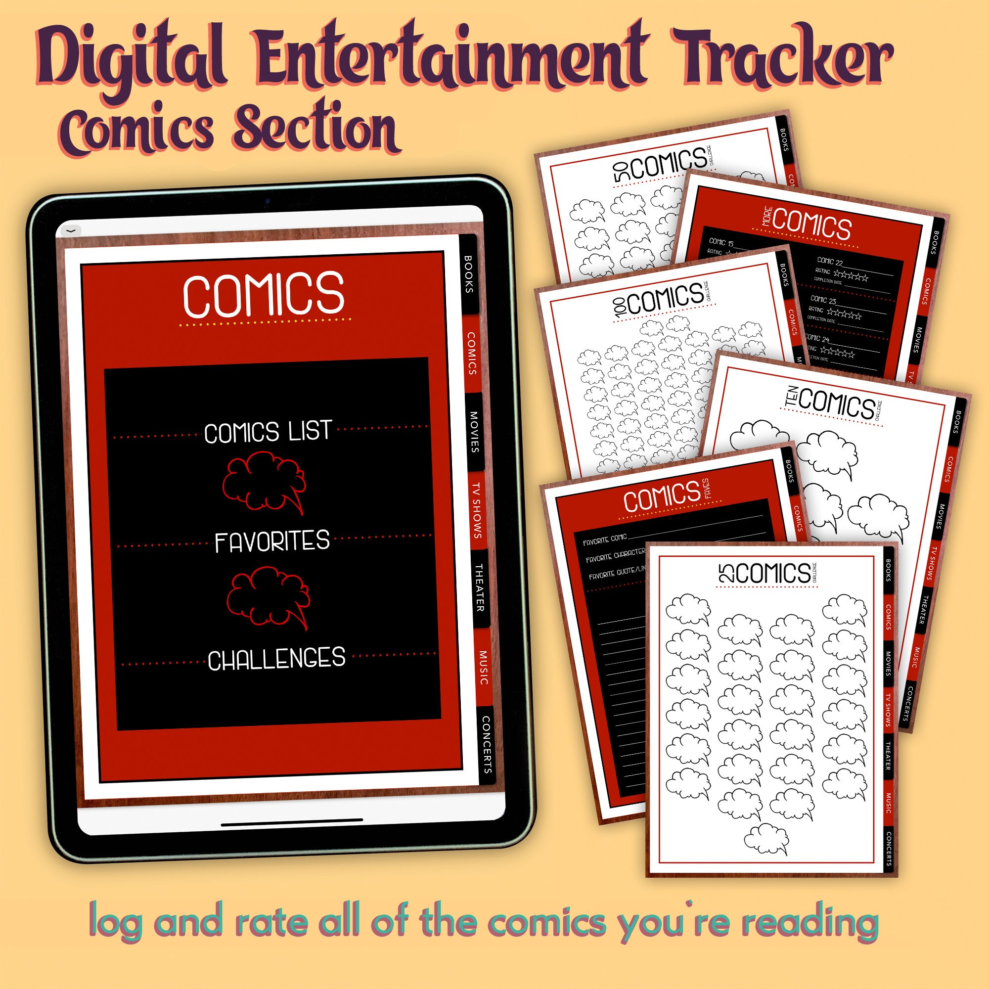 Digital Movie Tracker Digital Book Tracker Digital Entertainment ...