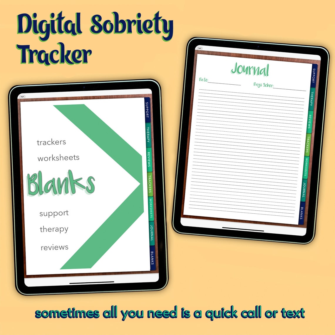 Digital Sobriety Planner Sobriety Tracker for Goodnotes, Notability ...