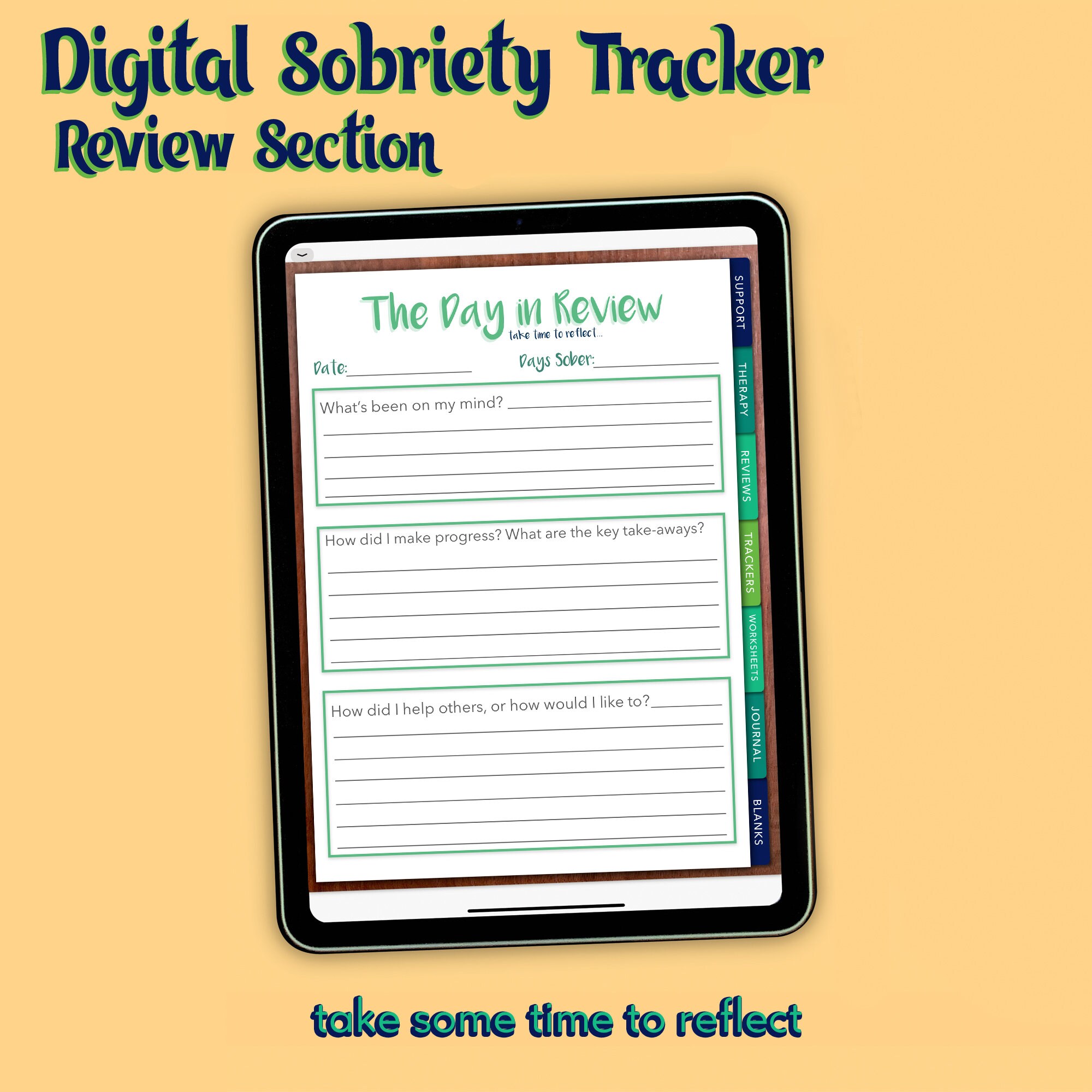 Digital Sobriety Planner Sobriety Tracker for Goodnotes, Notability ...