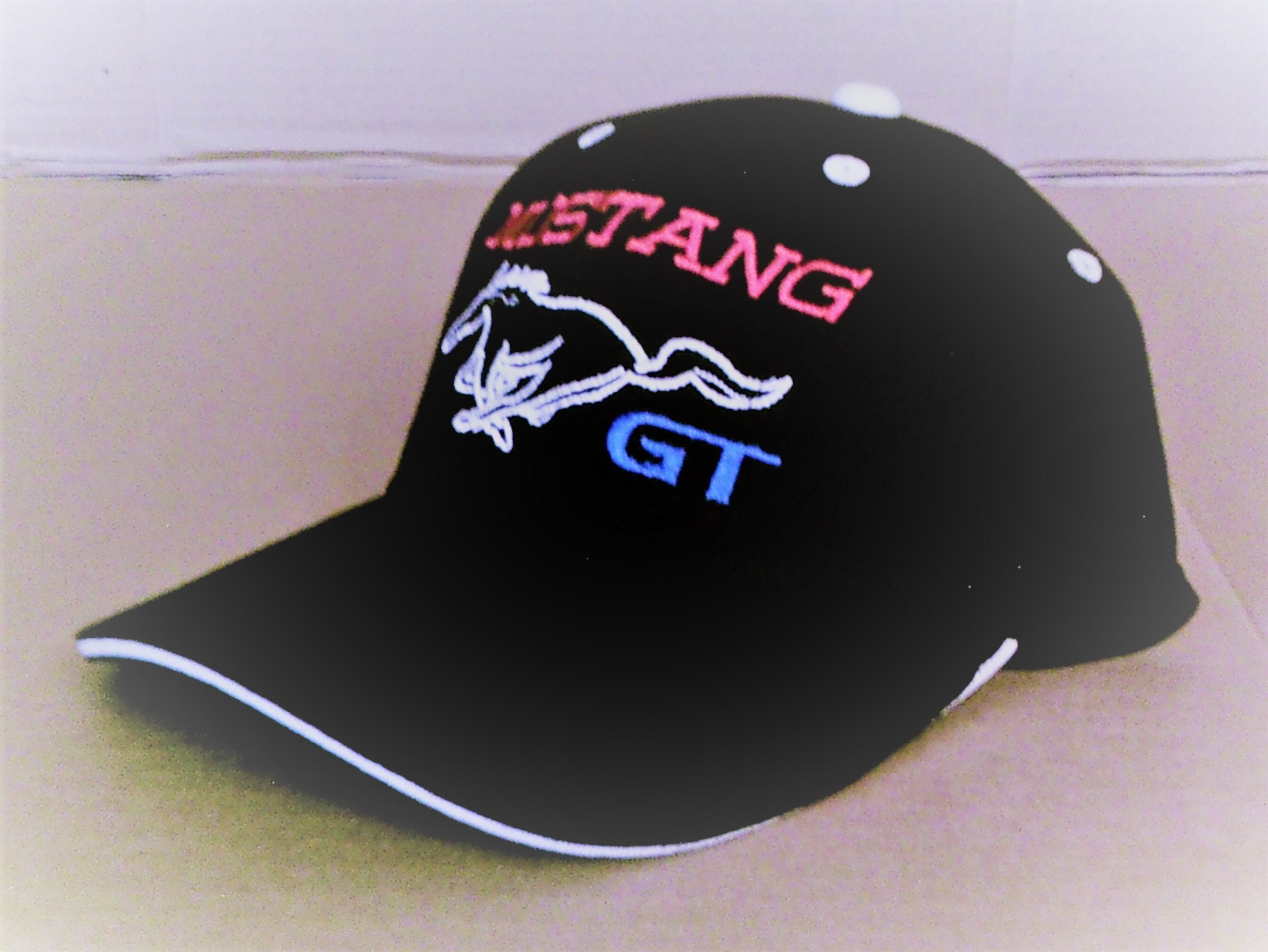 Ford Mustang GT Embroidered Logo Adjustable Base Ball Hat 5 Color ...