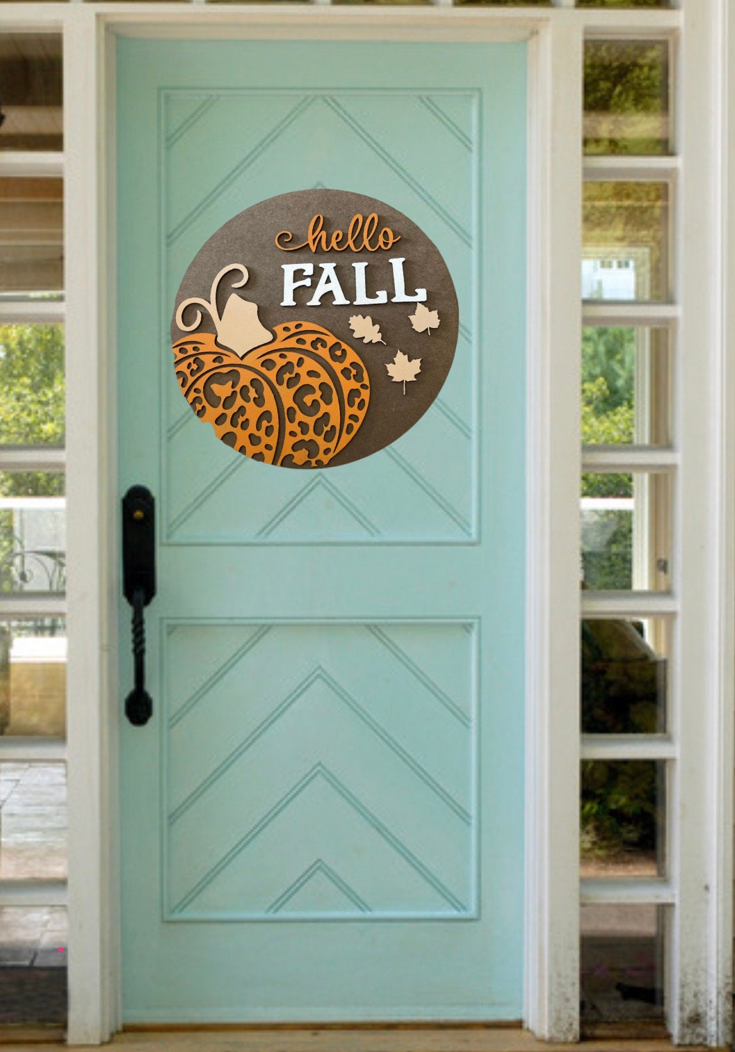 Wooden 3D Fall Door Sign - Etsy