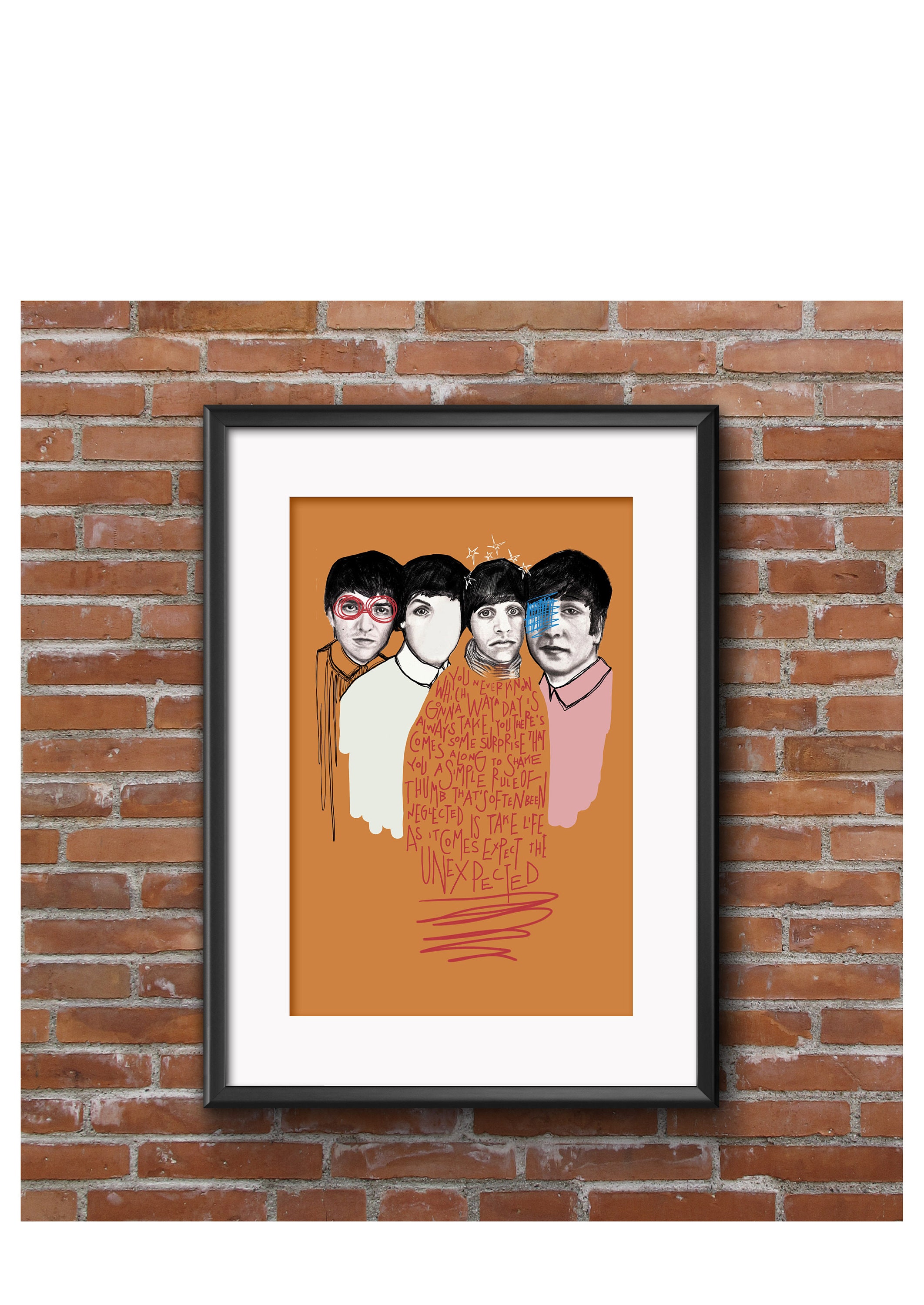 PRINT - THE BEATLES * 4 Colors - 4 Versions - Etsy