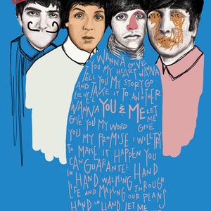 PRINT - THE BEATLES * 4 Colors - 4 Versions - Etsy