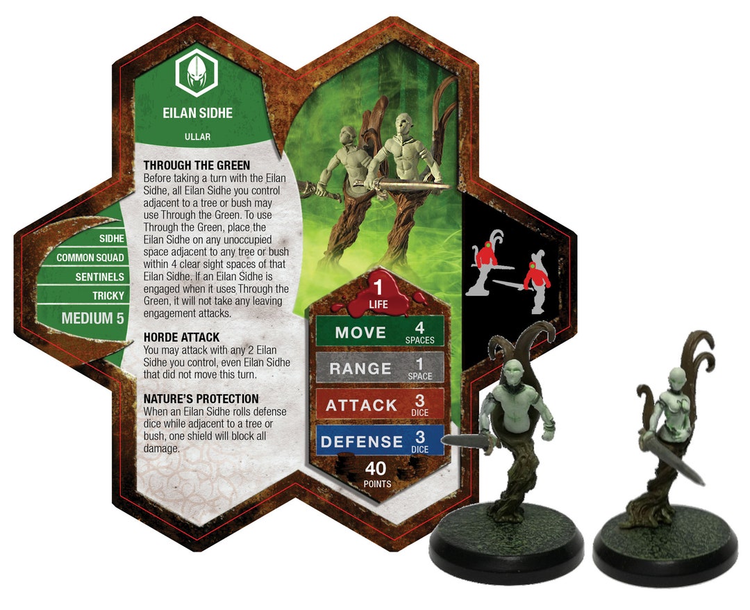 Heroscape Eilan Sidhe X 2 Figure Squad Custom C3V Sov Common Unit - VERY RARE MINIATURES - Pre ...