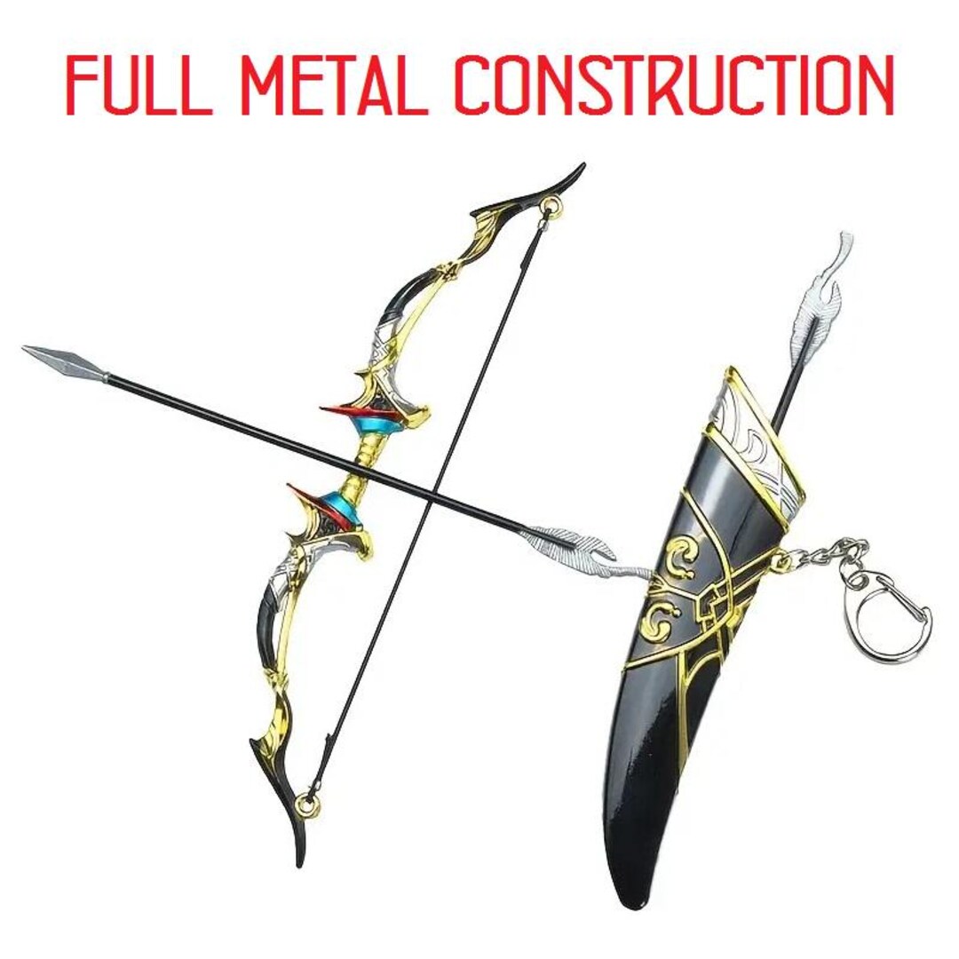 Mini Full Metal Fantasy Bow and Arrow Kit W/ Quiver + Arrows - Fully ...