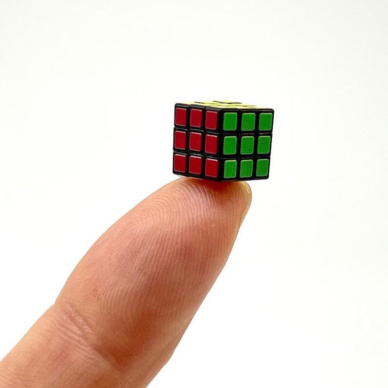 World's Smallest 1cm X 1cm Rubik's Cube 3D Puzzle Miniature 3x3x3 Micro ...