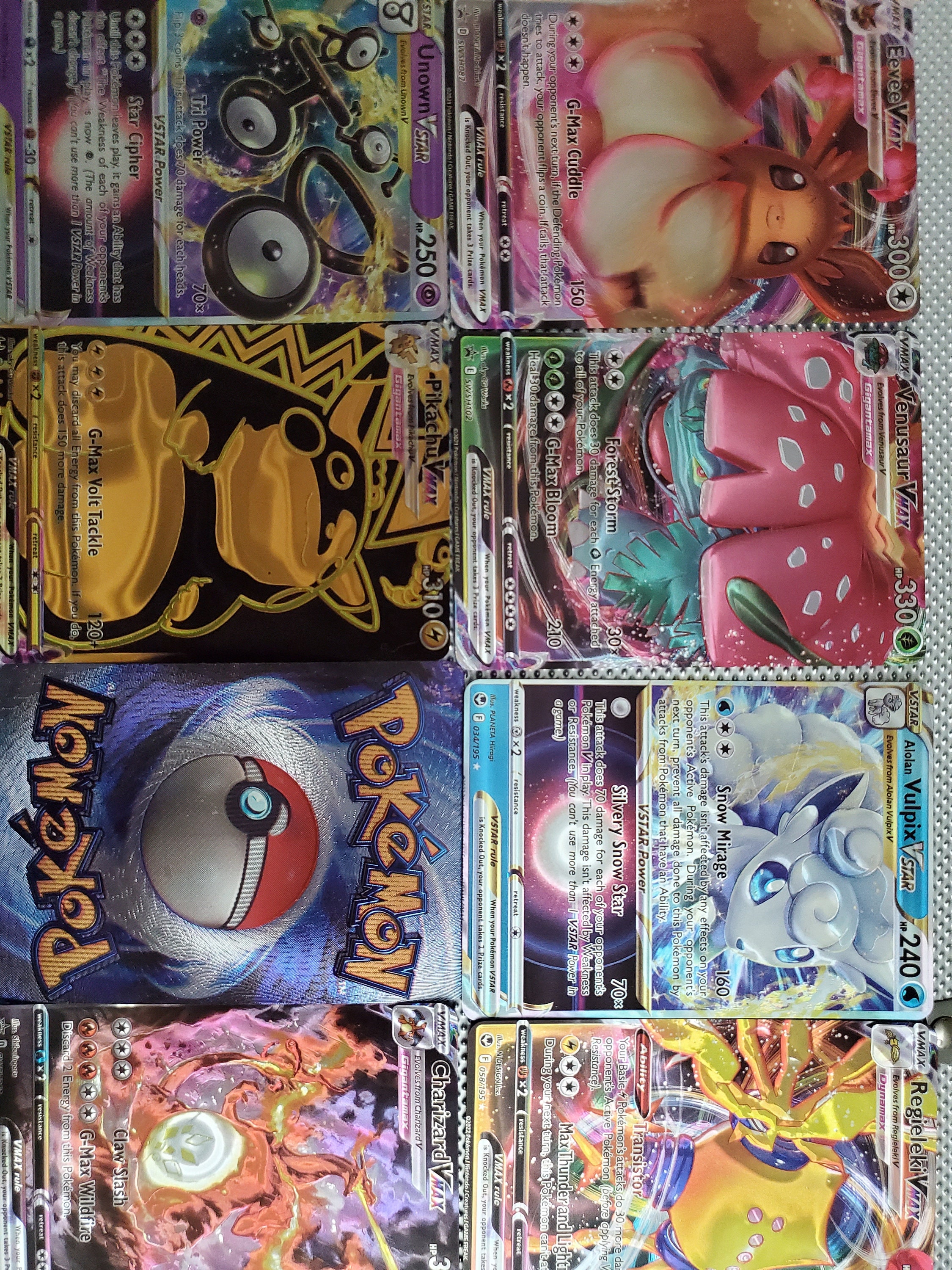 10 X Custom Pokémon Textured Foil Art Cards Highest Quality Random Lot ...