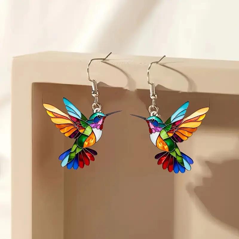 Cute Dangle Bird Earrings - Etsy