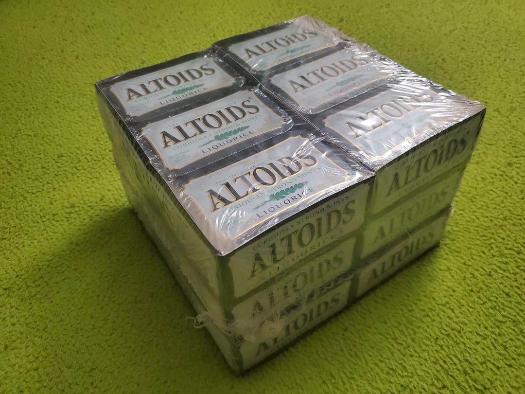 Altoids Curiously Strong Mints Liquorice Flavor Sealed Case of 36 6 ...