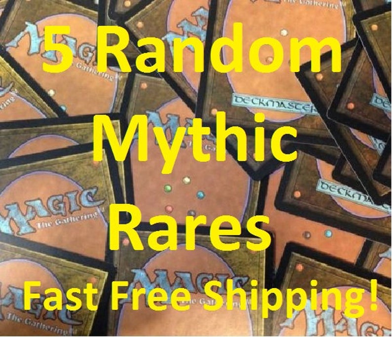 FIVE 5 Random Magic: the Gathering MTG Mythic Rare Cards Lot Mythics ...