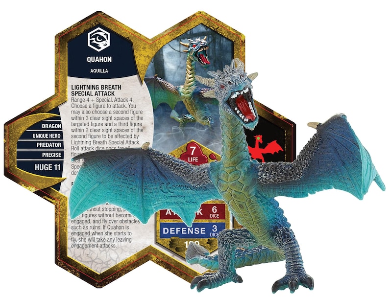 Heroscape Quahon Custom C3V Sov Unique Dragon Hero Unit VERY RARE MINIATURE Pre-painted Brand ...
