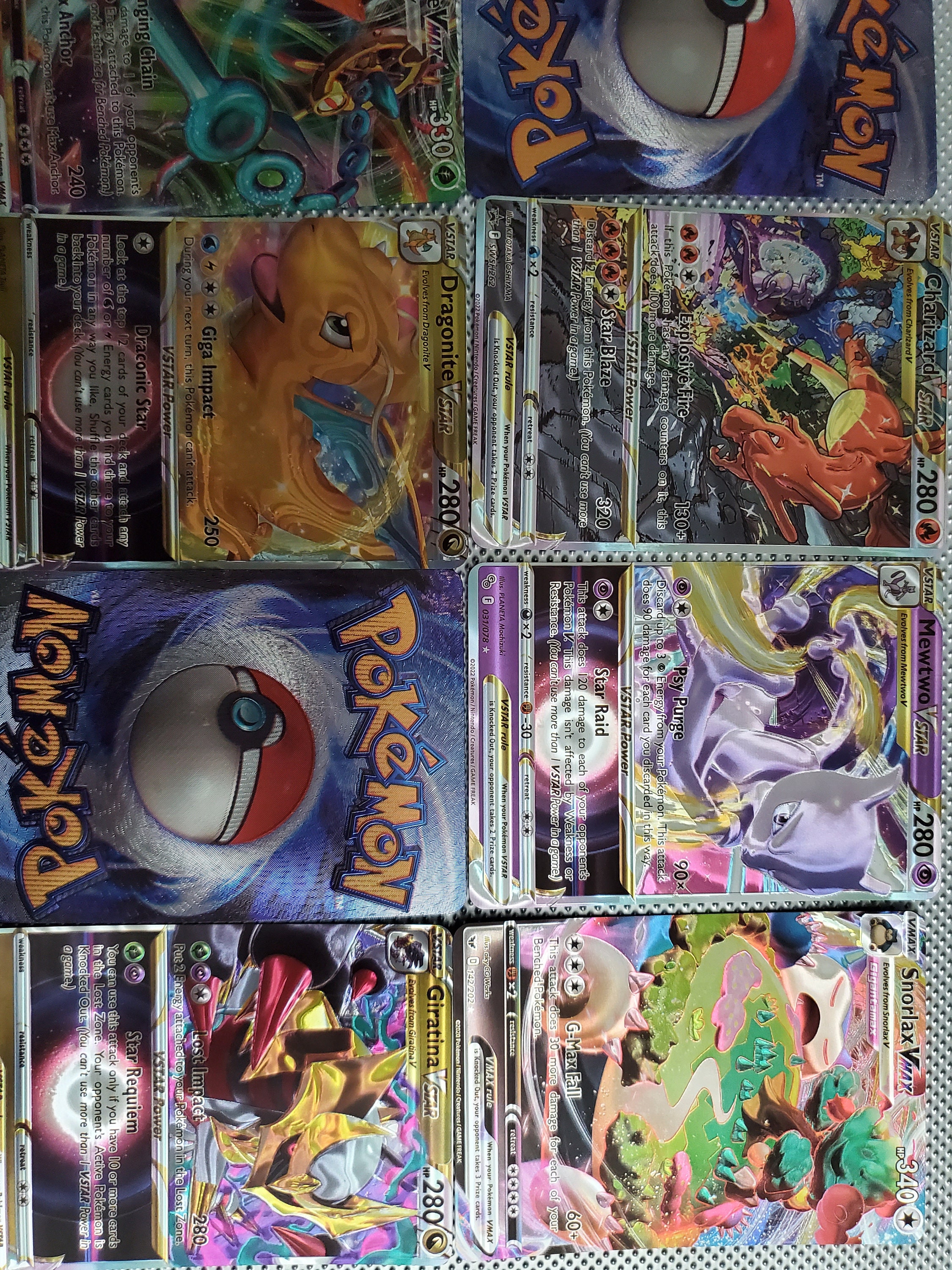 10 X Custom Pokémon Textured Foil Art Cards Highest Quality Random Lot ...