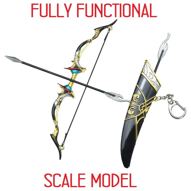 Mini Full Metal Fantasy Bow and Arrow Kit W/ Quiver + Arrows - Fully ...