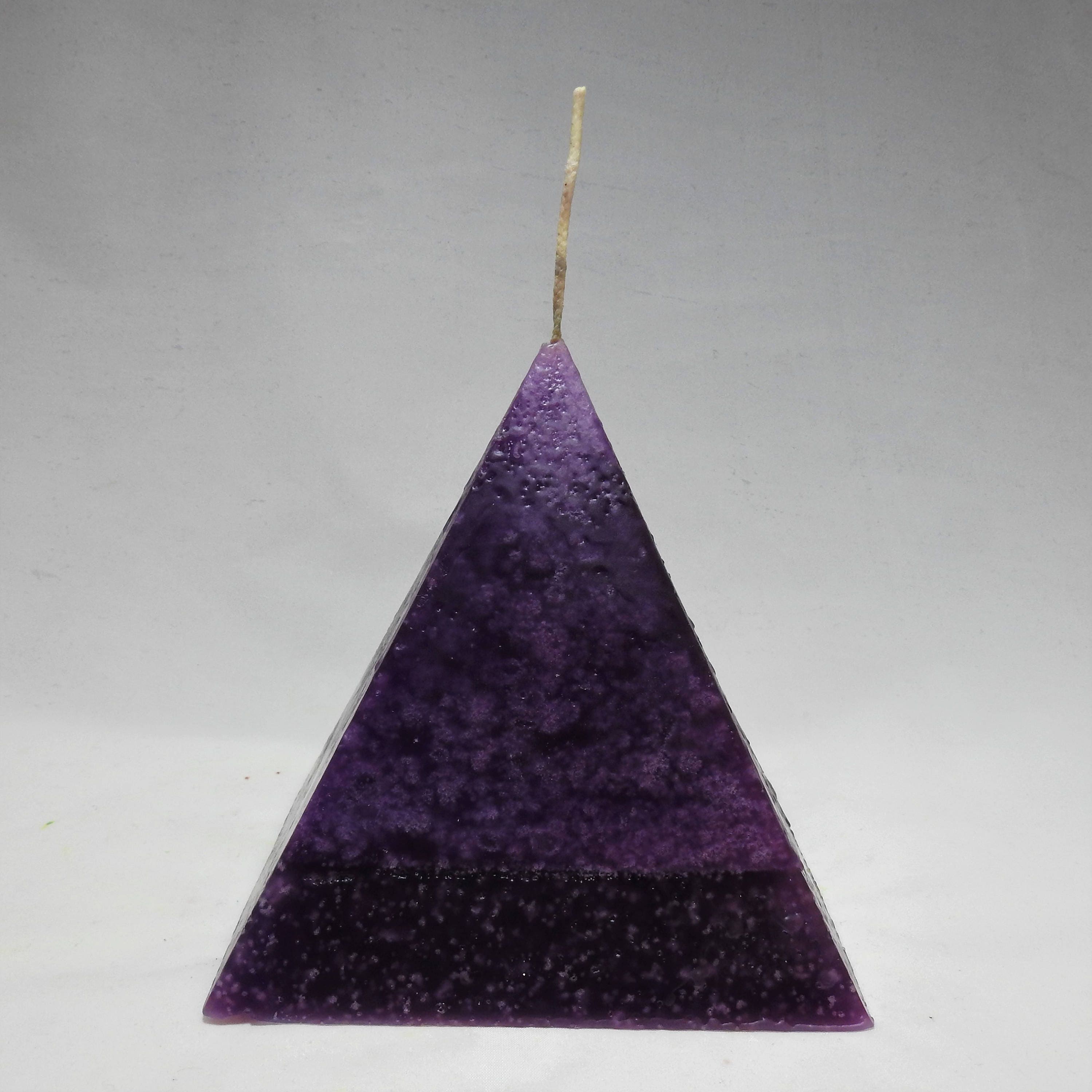 Purple Pyramid Pillar Candle