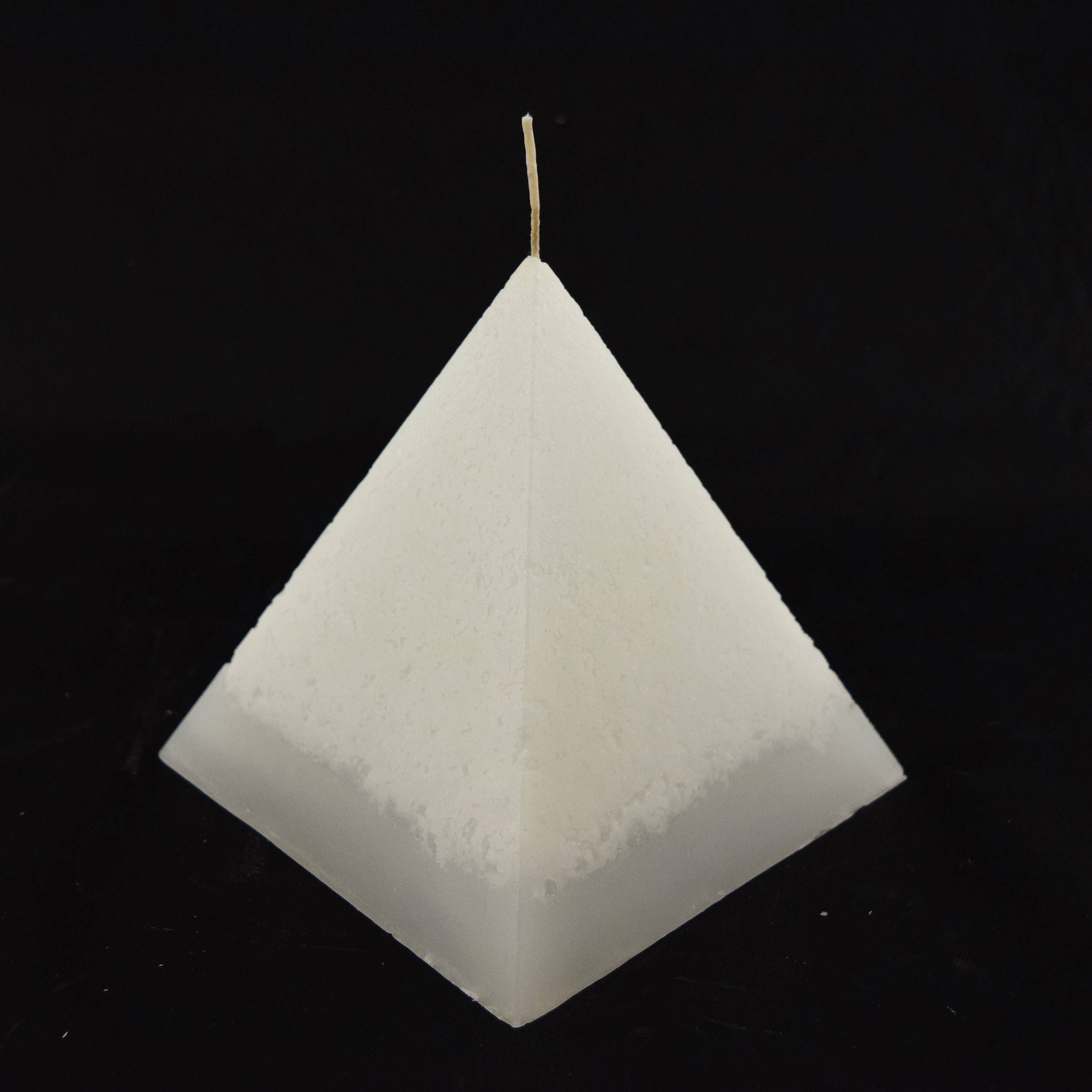 White Pyramid Pillar Candle