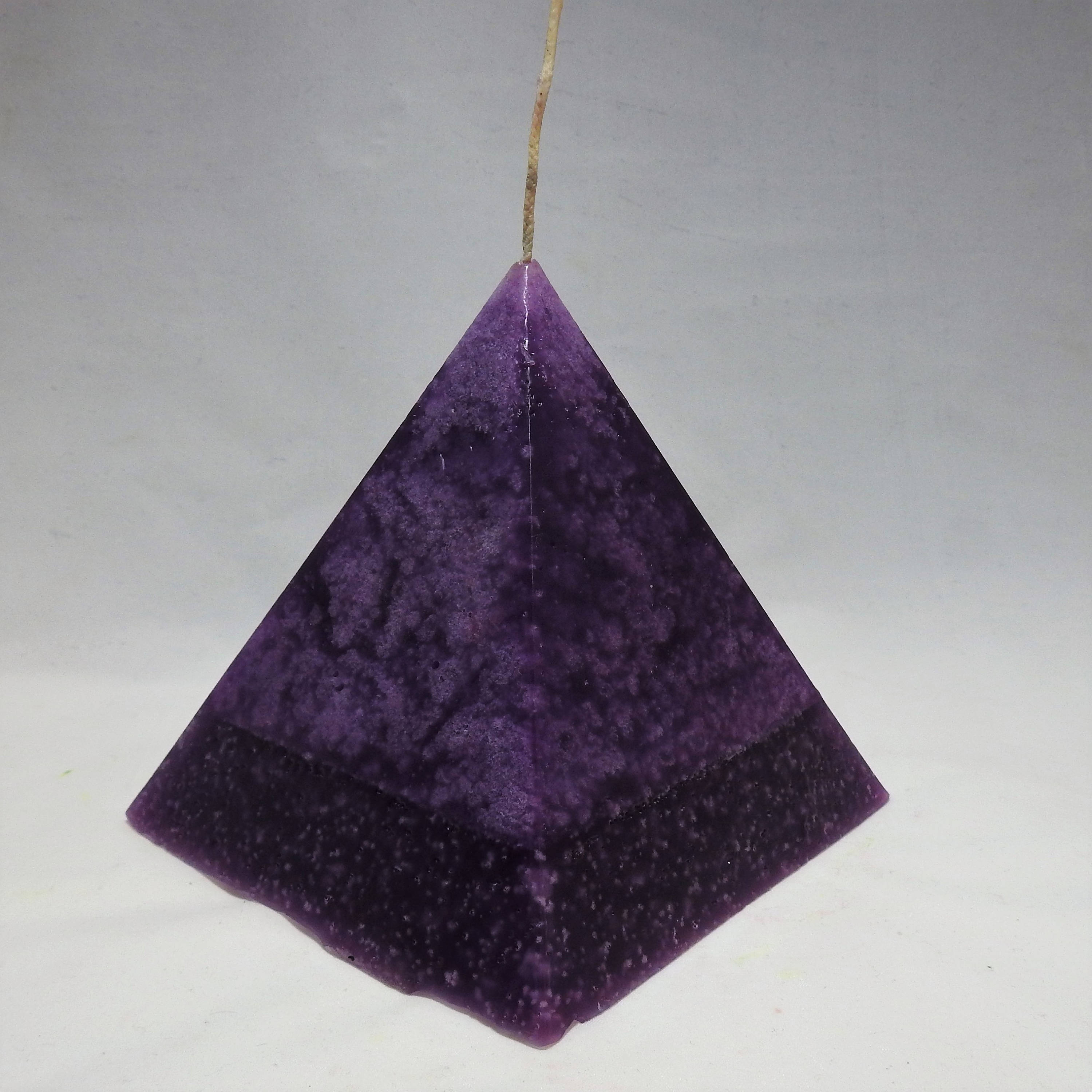 Purple Pyramid Pillar Candle