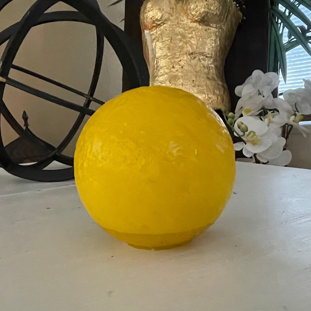 Small Yellow Sphere (ball) Candle - Etsy