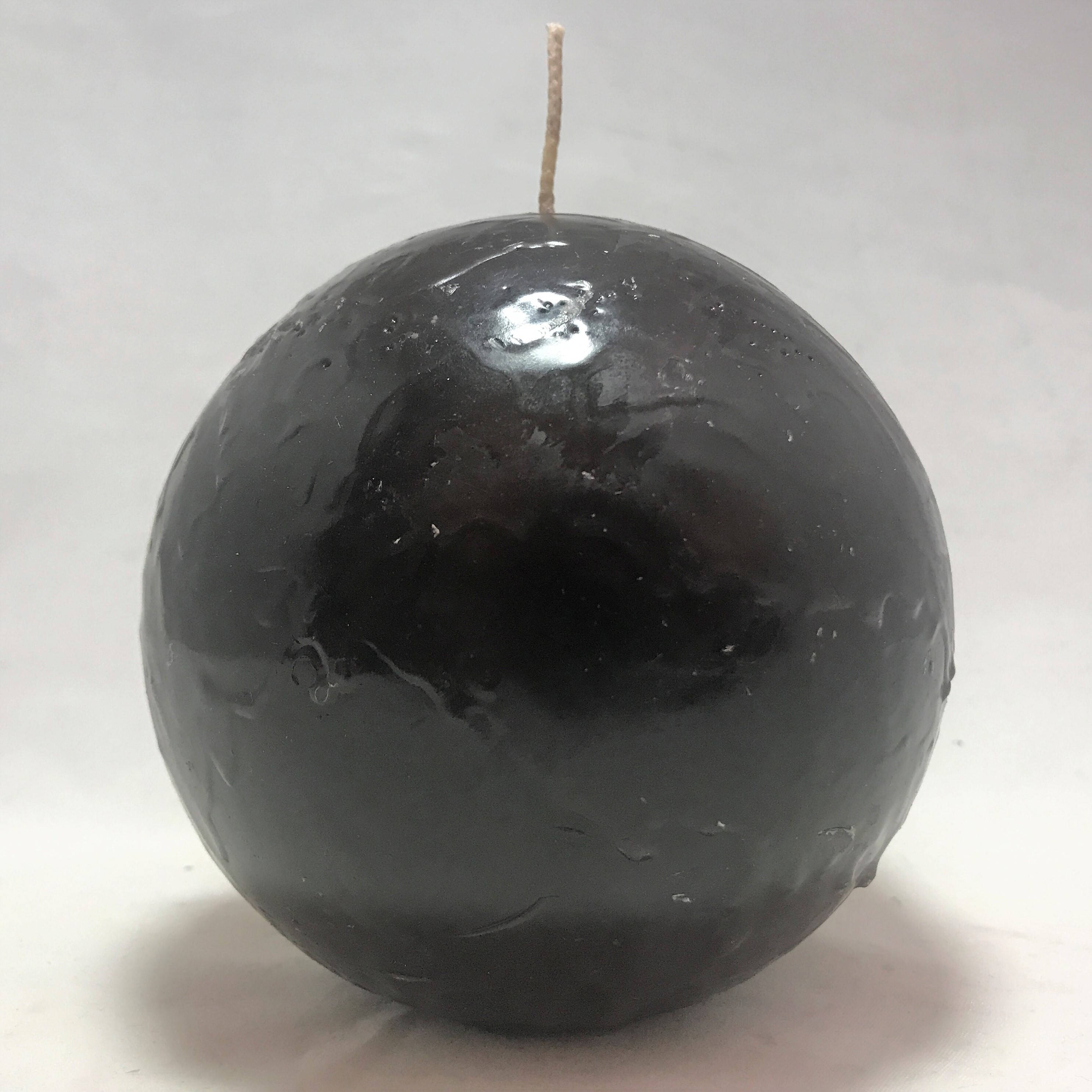 Large Black Sphere (Ball) Candle