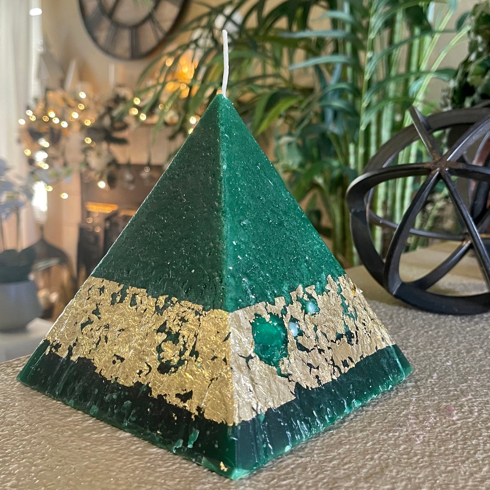 Artisan Pyramid Shaped Candle Forest Green - Etsy