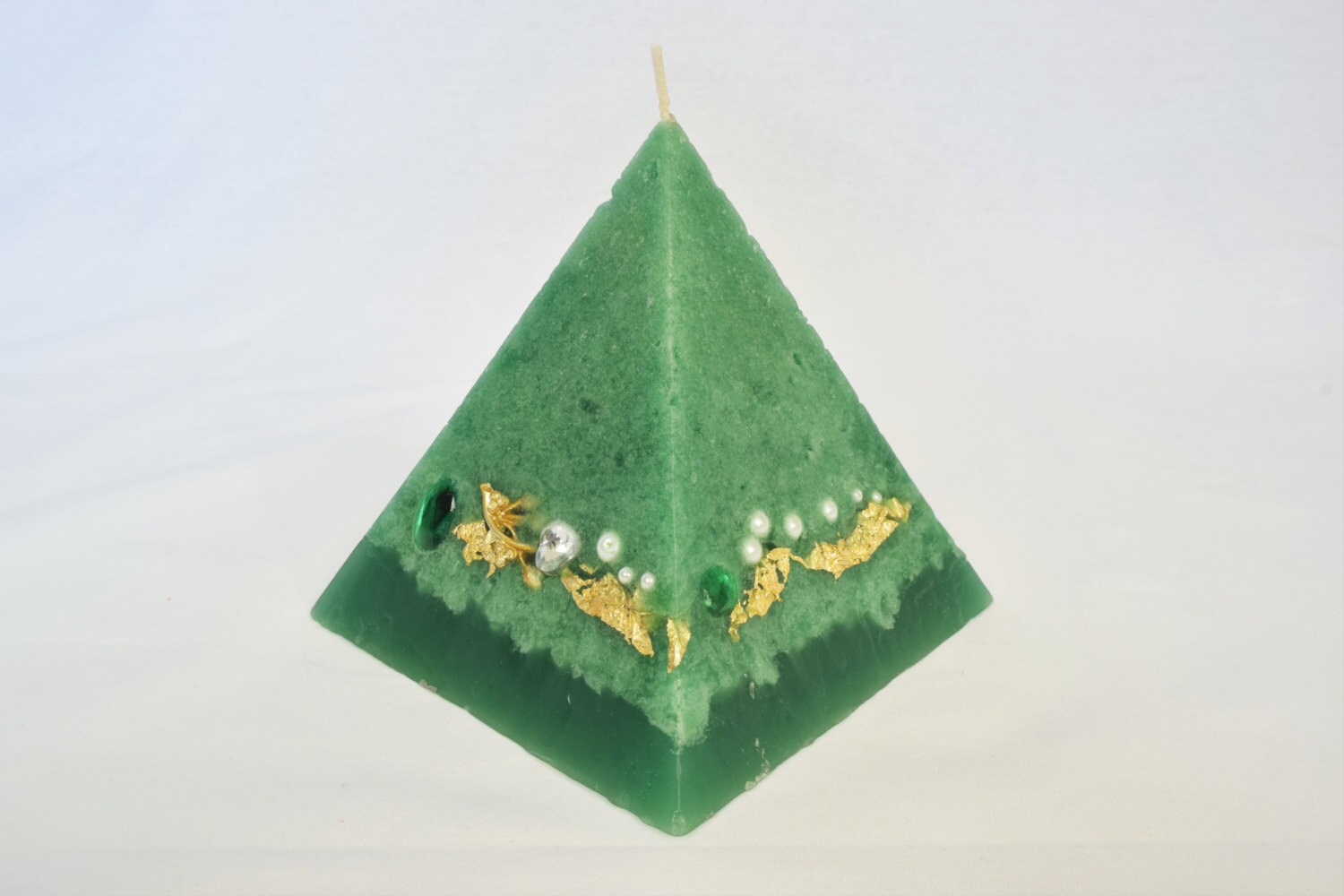 Artisan Pyramid Shaped Candle Forest Green | Etsy