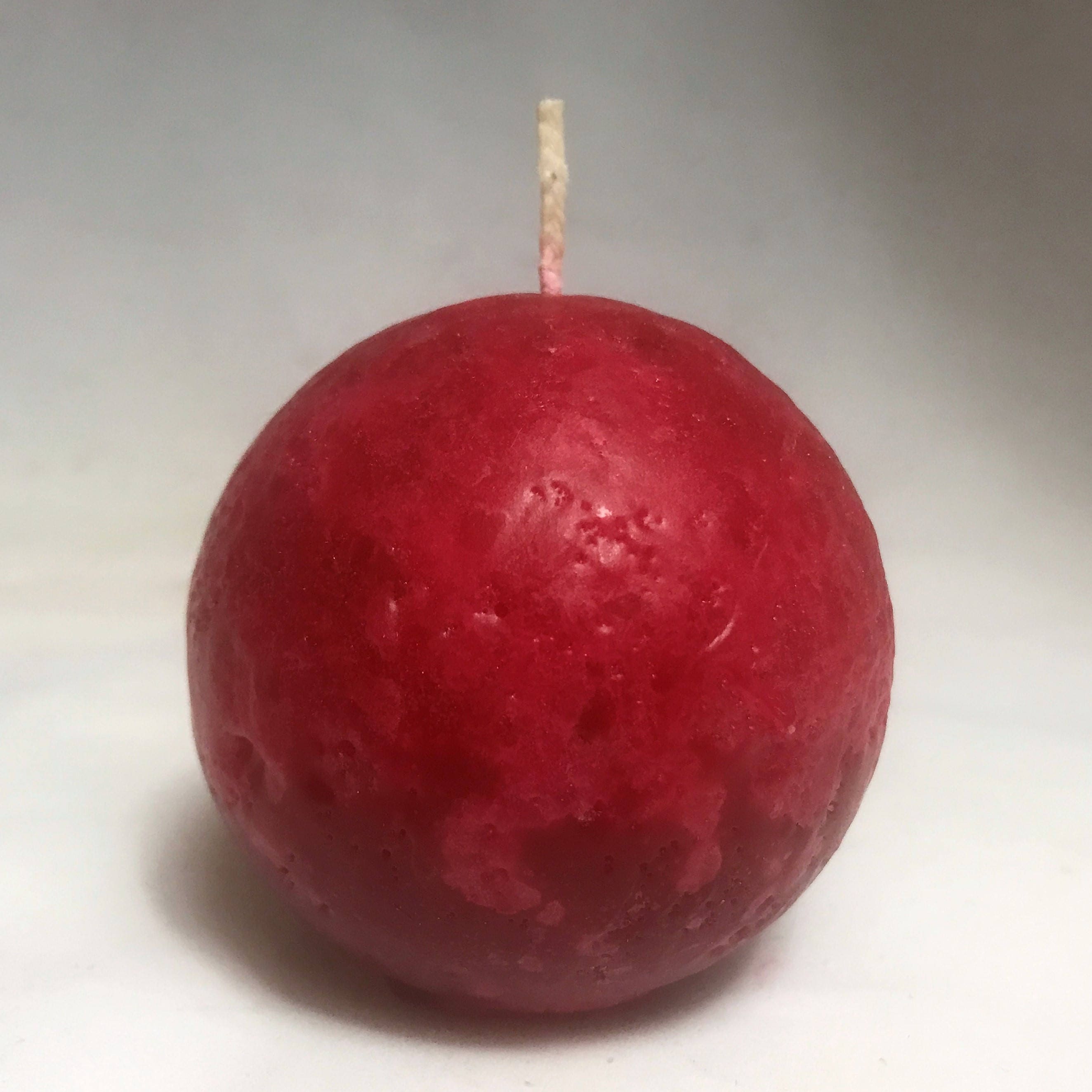 Mini Dark Red Sphere (Ball) Candle