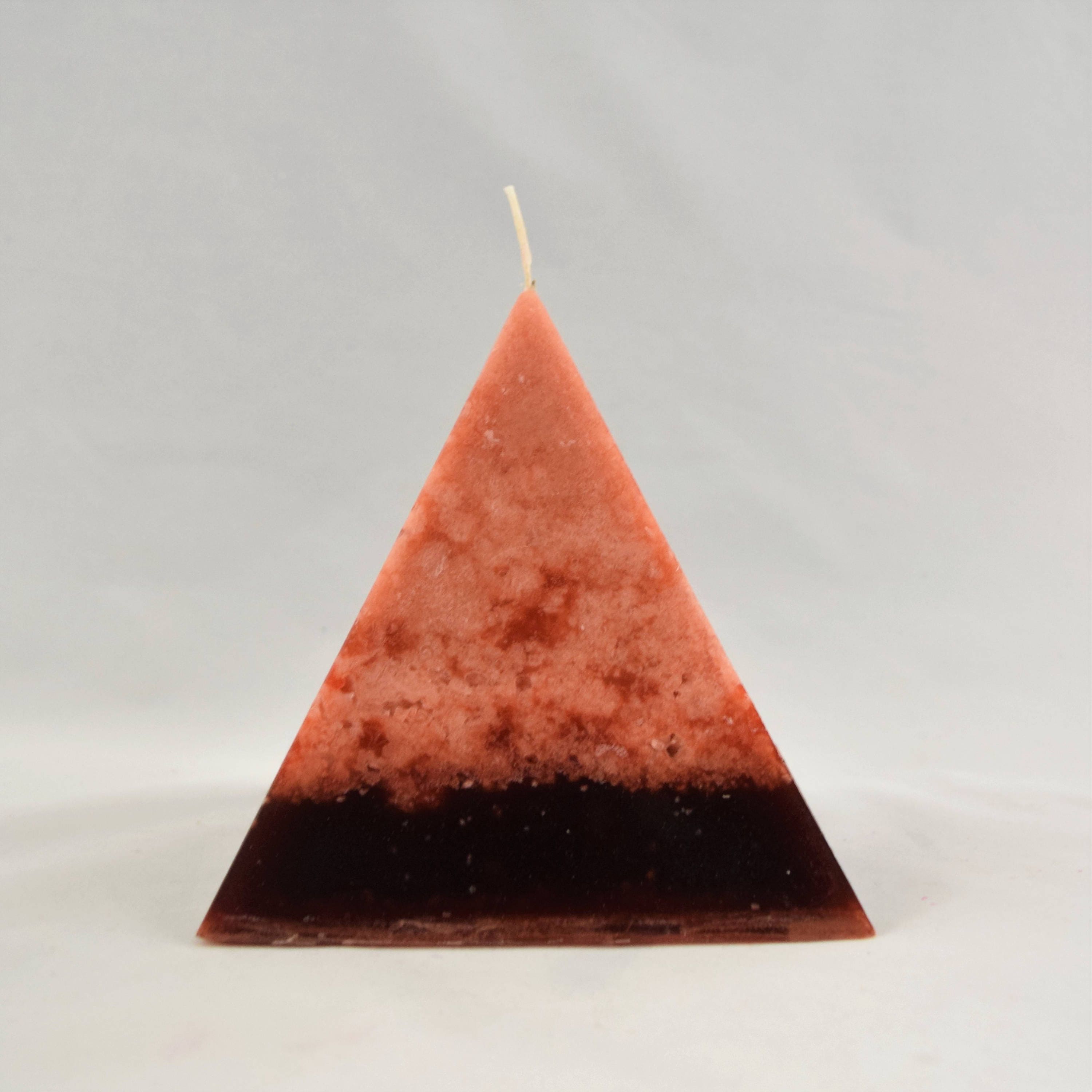 Brown Pyramid Pillar Candle