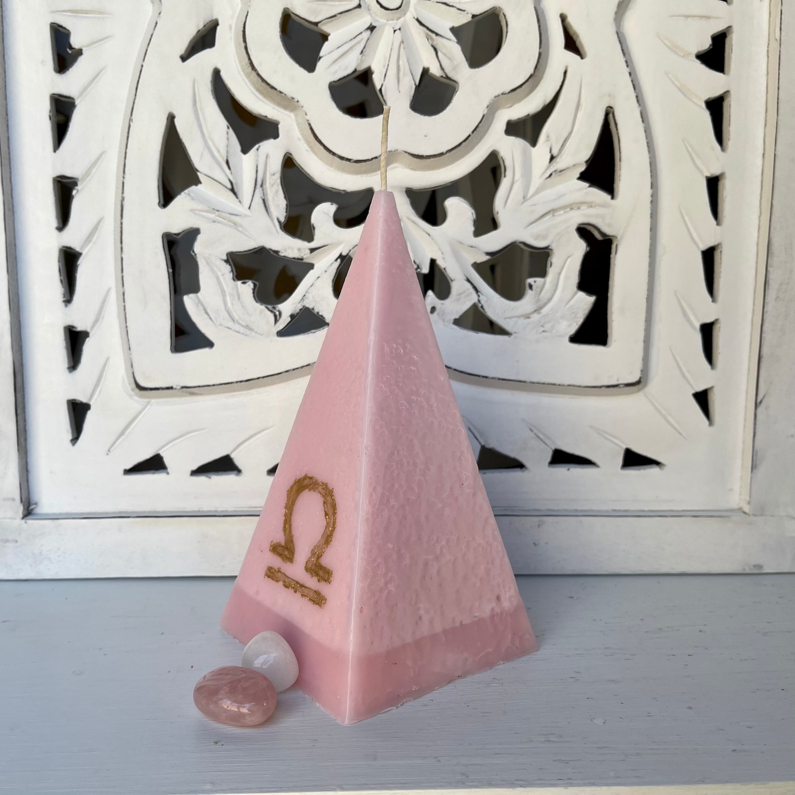 Libra Zodiac Pyramid Candle Pink - Etsy