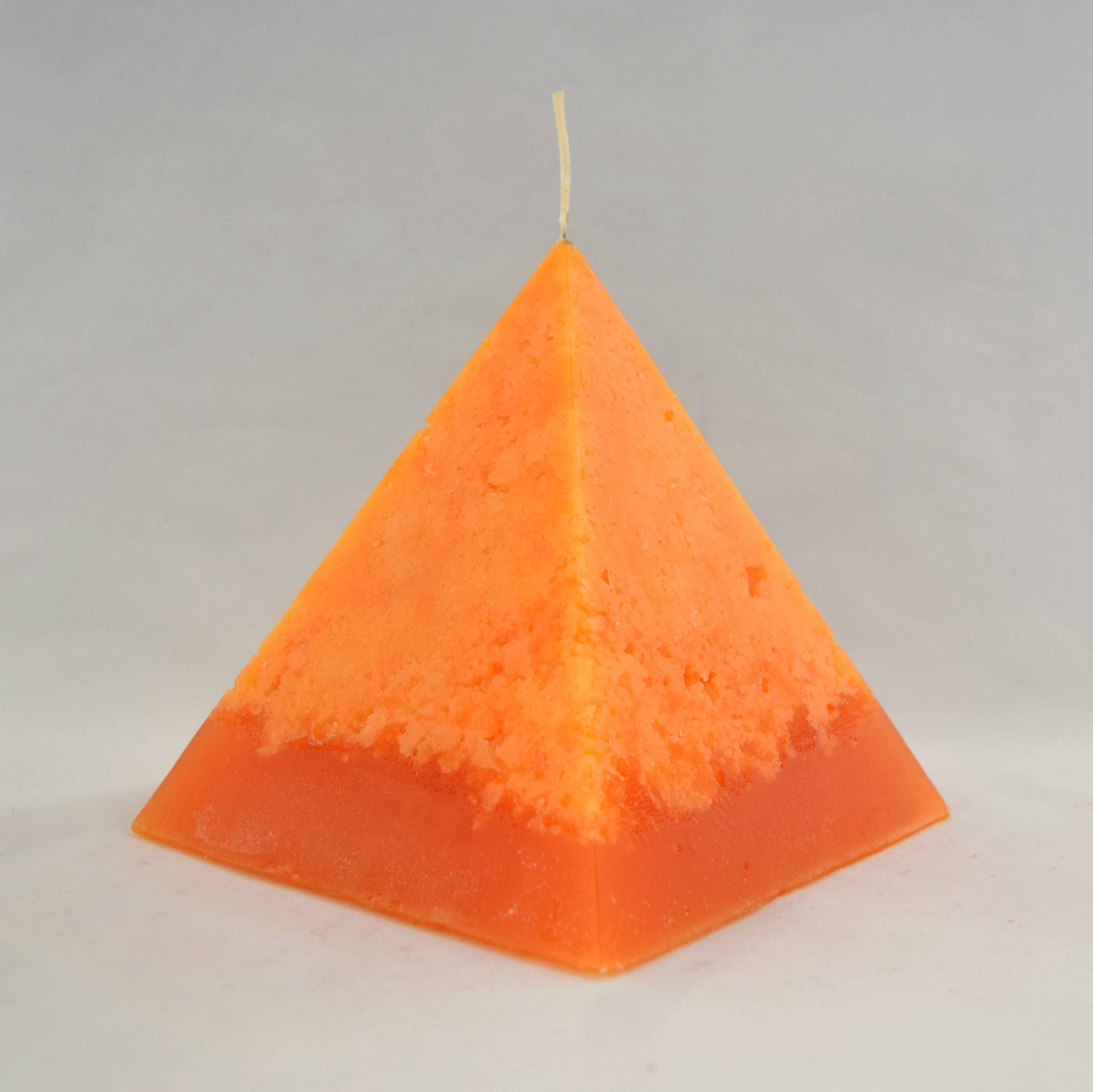 Orange Pyramid Pillar Candle