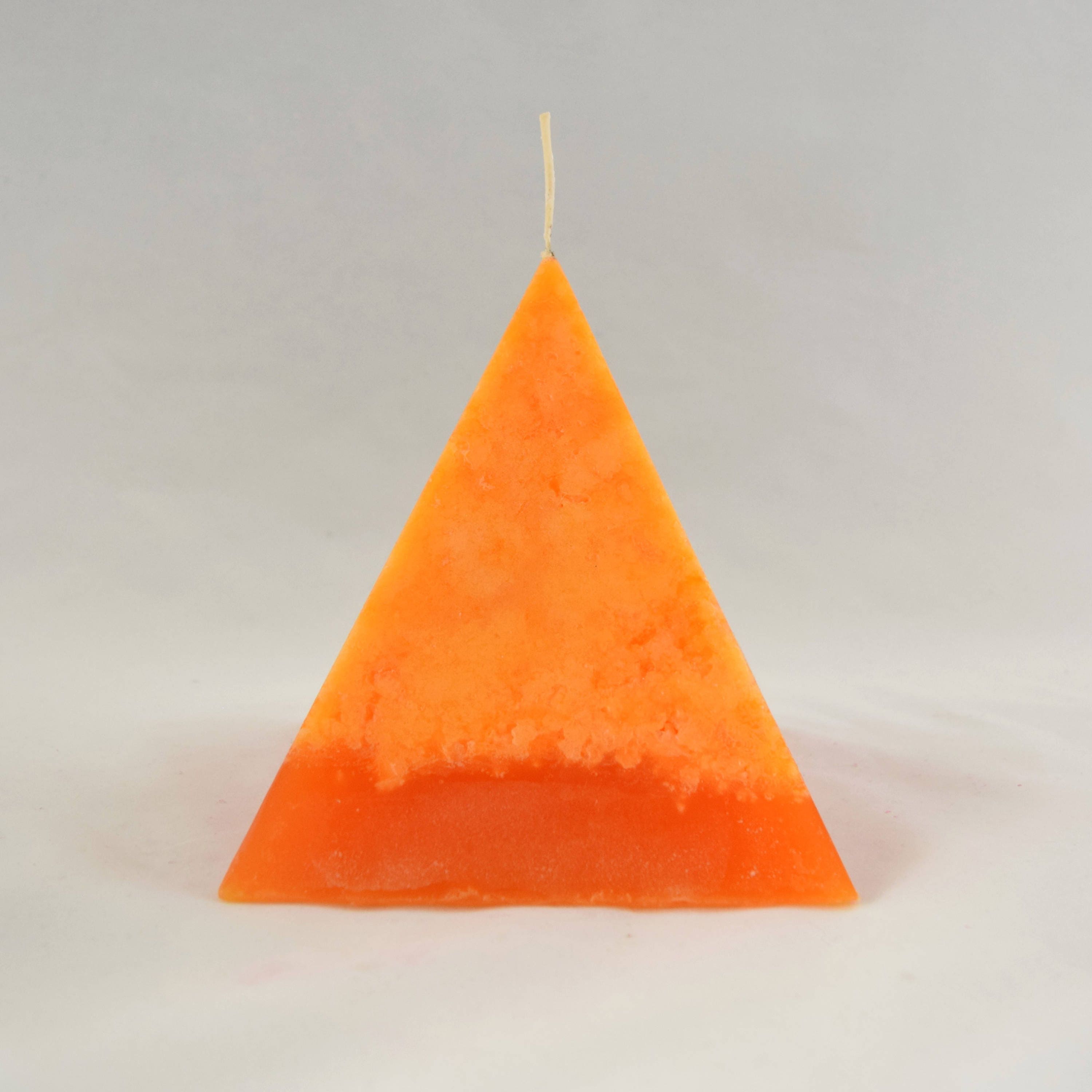 Orange Pyramid Pillar Candle