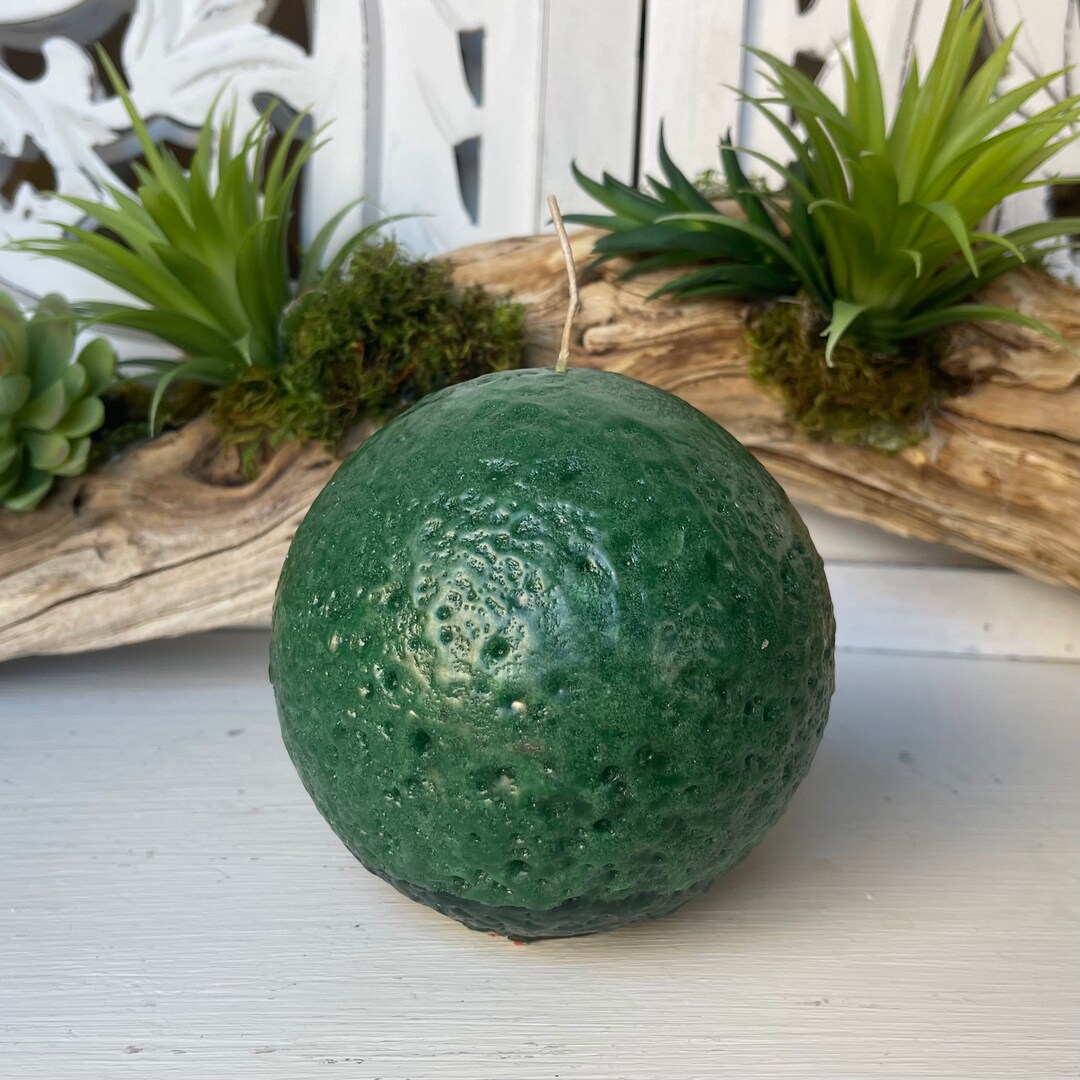 Large Green Sphere (ball) Candle - Etsy