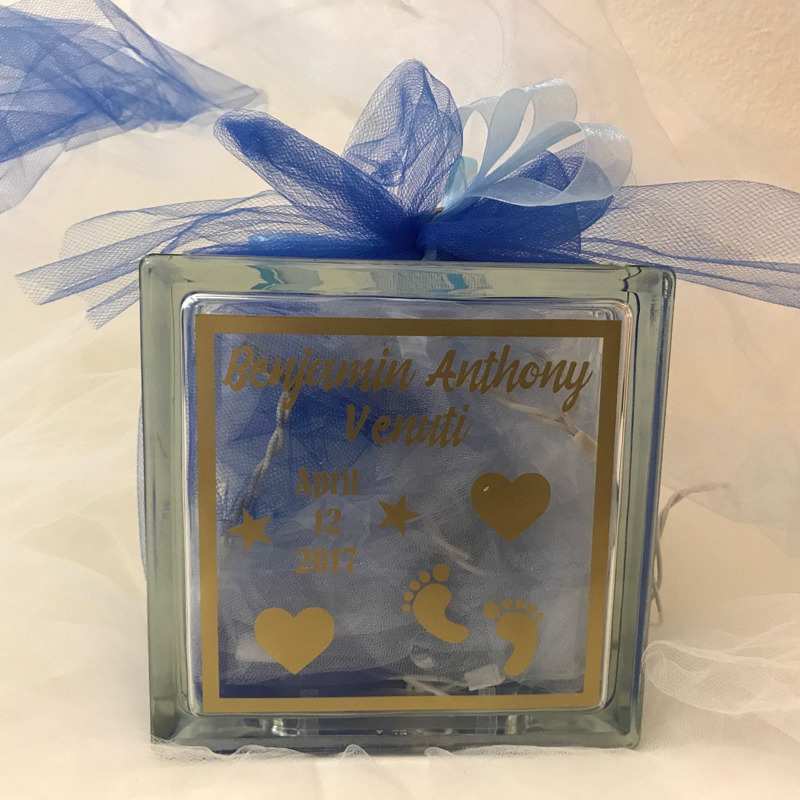 Newborn Large Glass Block Light | Etsy