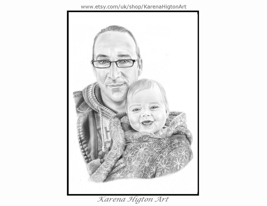 Custom Family Portrait Sketch From Photo Hand Drawn Couple - Etsy