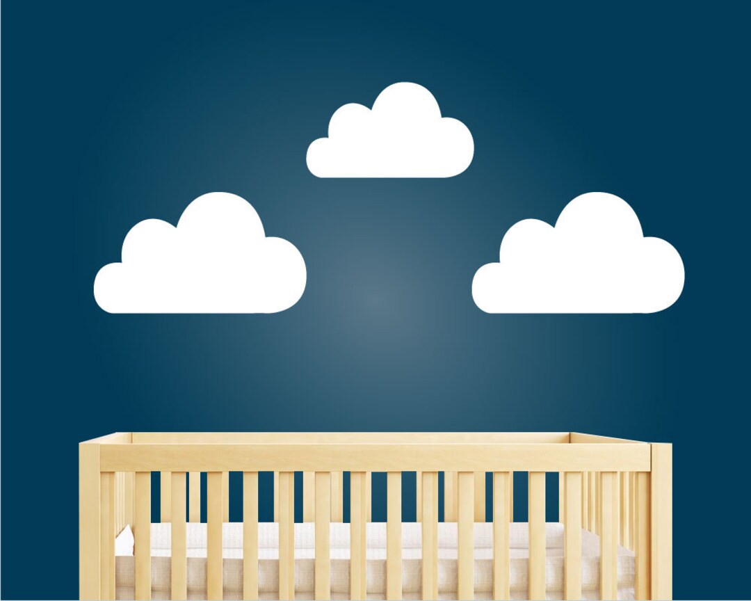 Super Size Clouds Wall Decals (set of 3), Cloud Wall Stickers for ...